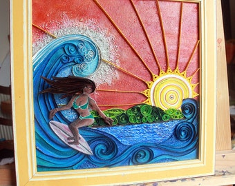 Mindfulness Ride The Wave A4 Archival Quality Art Print