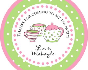 Tea party stickers | Etsy