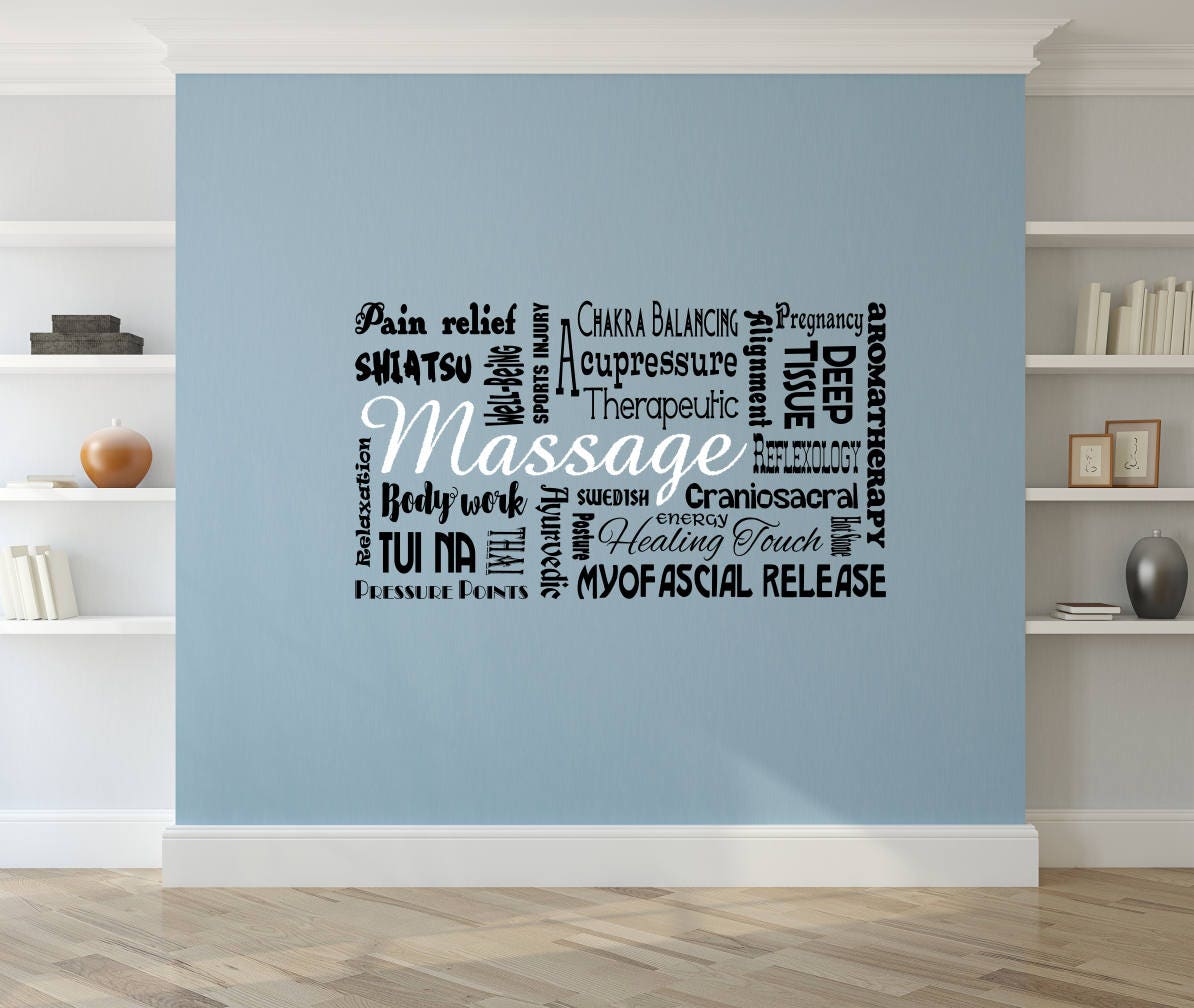 Massage decal, massage decor, massage therapy decor, massage therapy ...