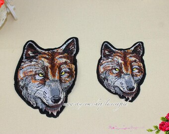 JUMBO Embroidered Celtic Wolf Applique Patch Celtic Knot