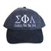 Sigma Phi Lambda with script baseball cap