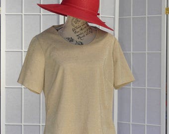 Gold lame top | Etsy