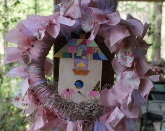 Birdhouse wreath | Etsy