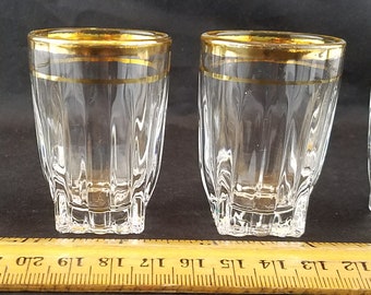 Gold trim shot glass | Etsy