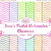 Pastel Watercolor Chevrons Digital Paper Download Chevron
