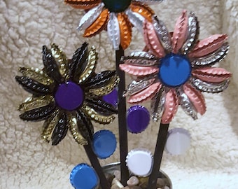 Bottle cap flowers | Etsy