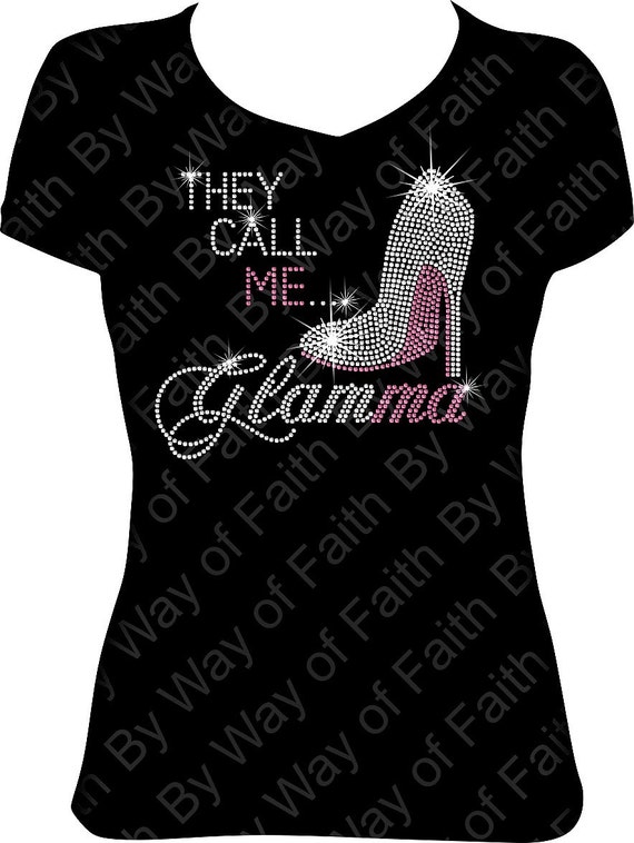 They Call Me GLAMMA Bling Rhinestone / Glitter Tank Top Gifts