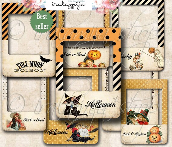 HALLOWEEN PHOTO Frames printable Digital Images download