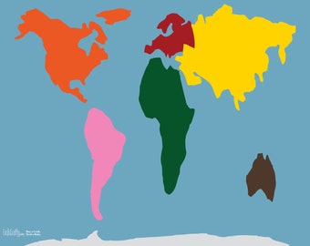 Continent Map clip art