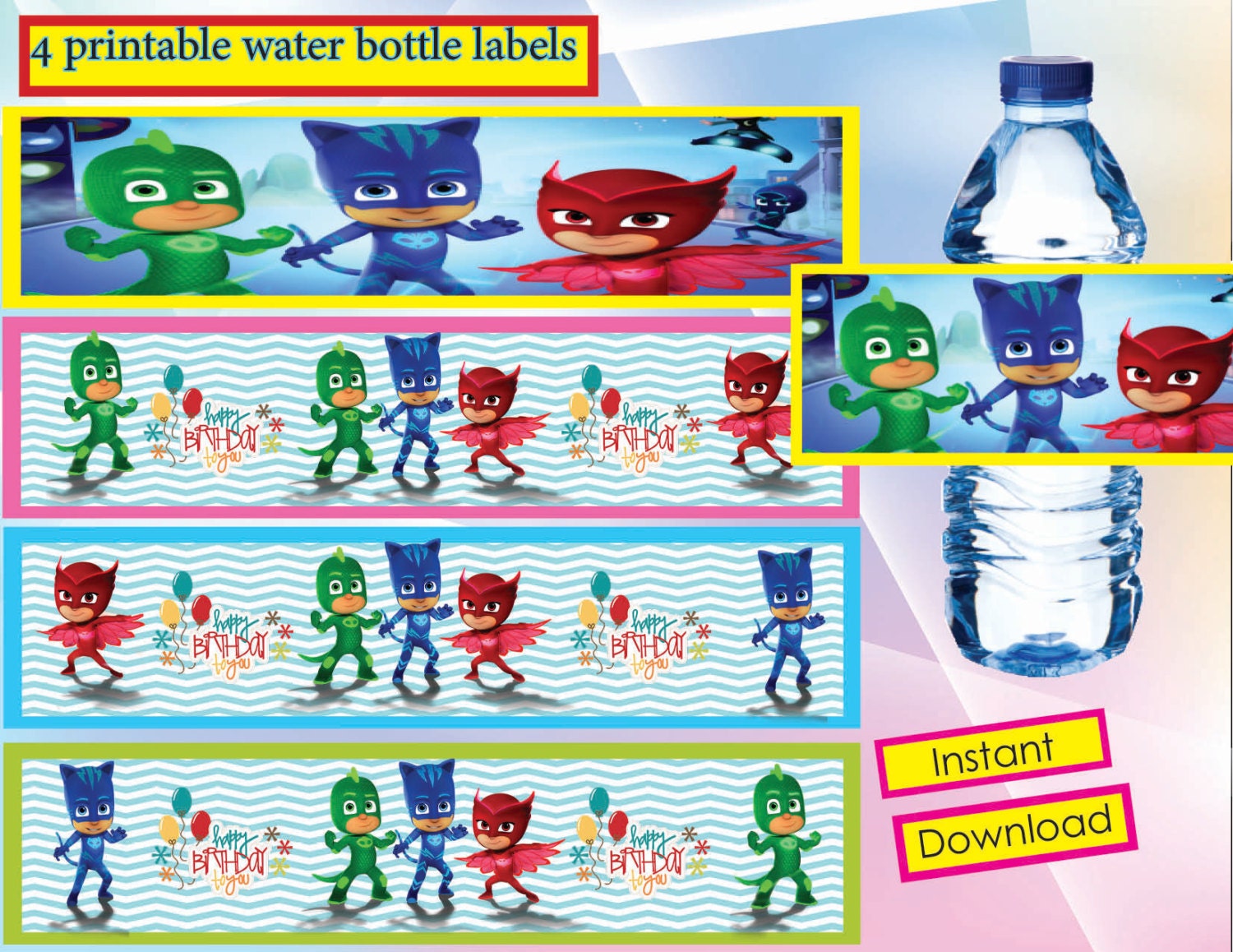 Pj Masks Water Bottle Labels at Frederick Saechao blog