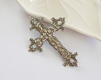 Ornate cross pendant | Etsy