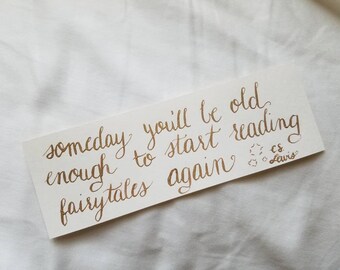 Calligraphy bookmark | Etsy