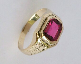 Mens ruby ring | Etsy