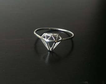 Geometric shape ring | Etsy