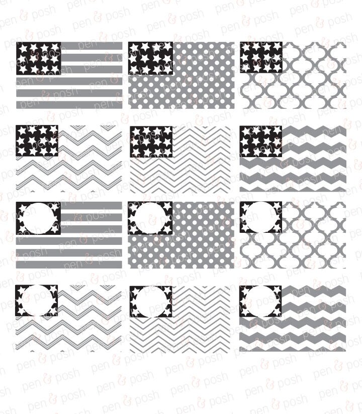 Flag Monogram SVG Flag SVG American Flag SVG 4th of July