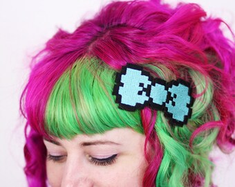 8 Bit Bows Pixel Bows 8 Bit Hair Bows Pixel Hair Bows