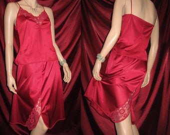 Red half slip | Etsy