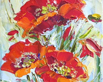 Poppy painting | Etsy