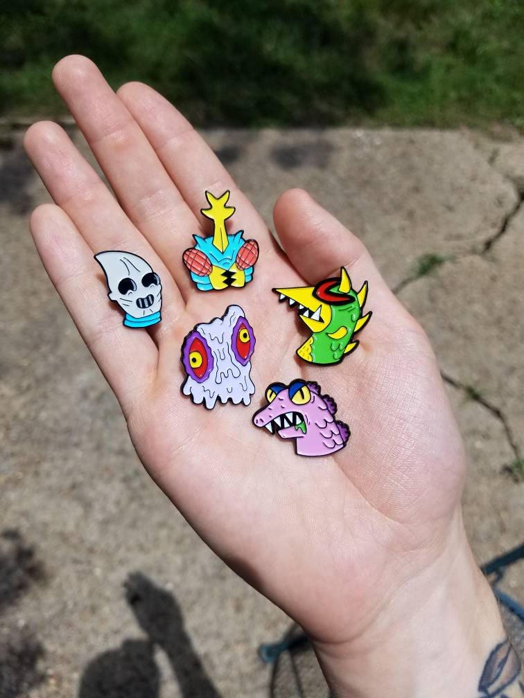 KAIJU KREEPS Enamel Pins Godzilla Hedorah Megalon Gigan