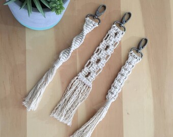 Macrame key chain | Etsy