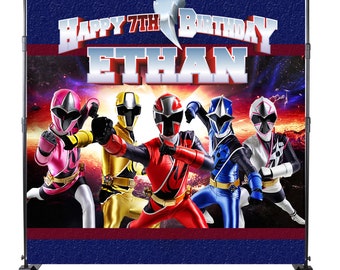 Power rangers banner | Etsy