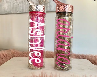 Glitter water bottle | Etsy
