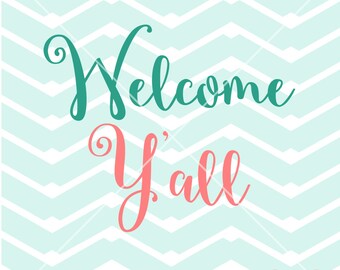 Welcome yall svg | Etsy
