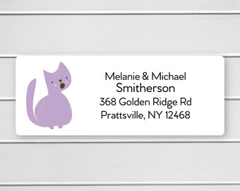 Cat address labels | Etsy