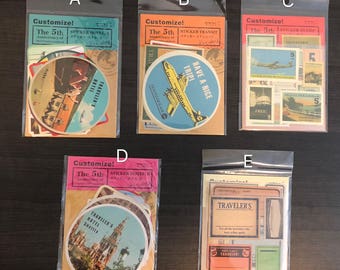 Suitcase stickers | Etsy