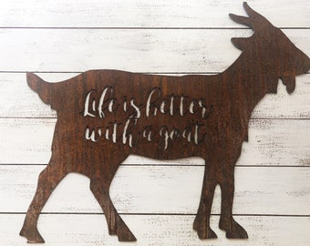 Metal goat sign | Etsy
