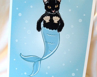Mermaid cat | Etsy