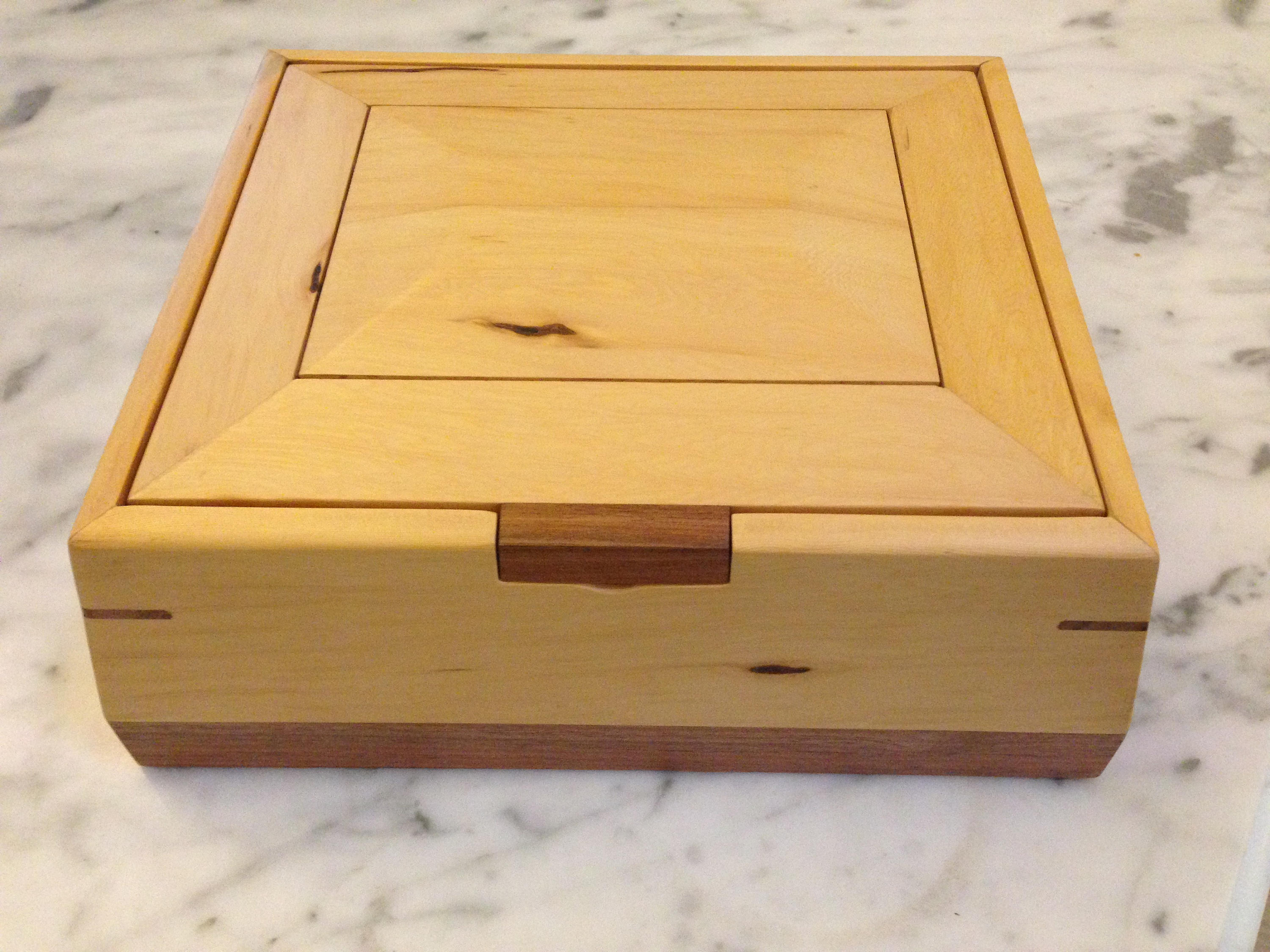 Contemporary Bevelled Timber Box Huon Pine and Blackwood