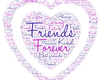 Friend word art | Etsy