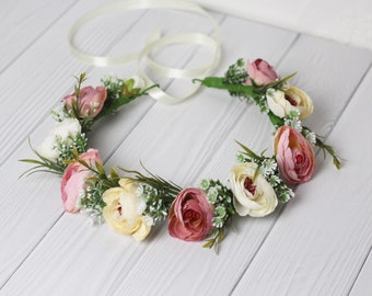 Bridal flower crown | Etsy