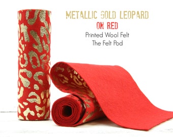 Black Stripes Printed Wool Felt // Black Stripes Wool Felt