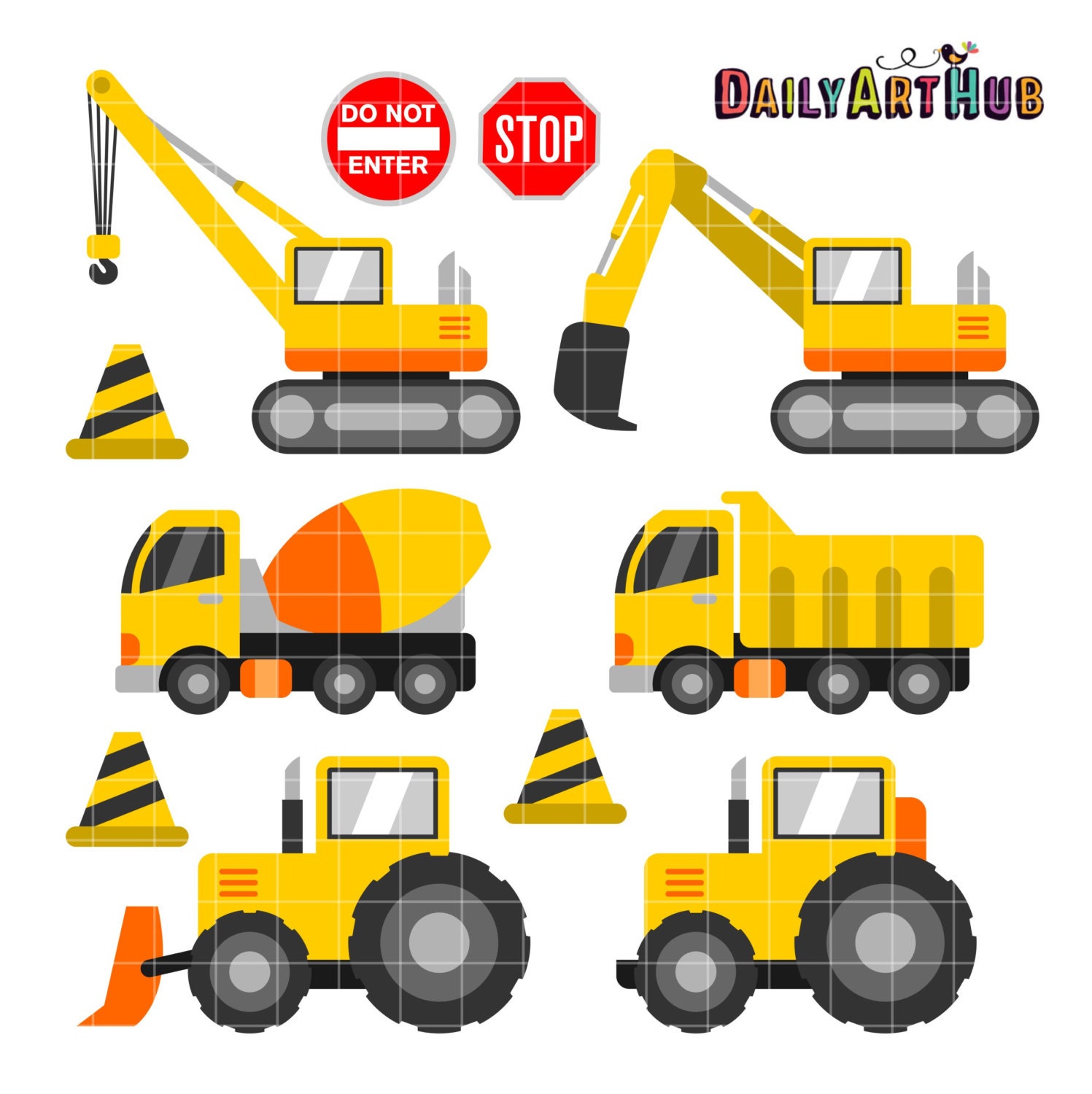 Construction Vehicles Clip Art Heavy Equipment Clipart