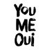 You Me Oui Art Print. Typographic Print. Real Gold Foil Art