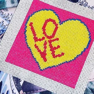 Love cross stitch | Etsy