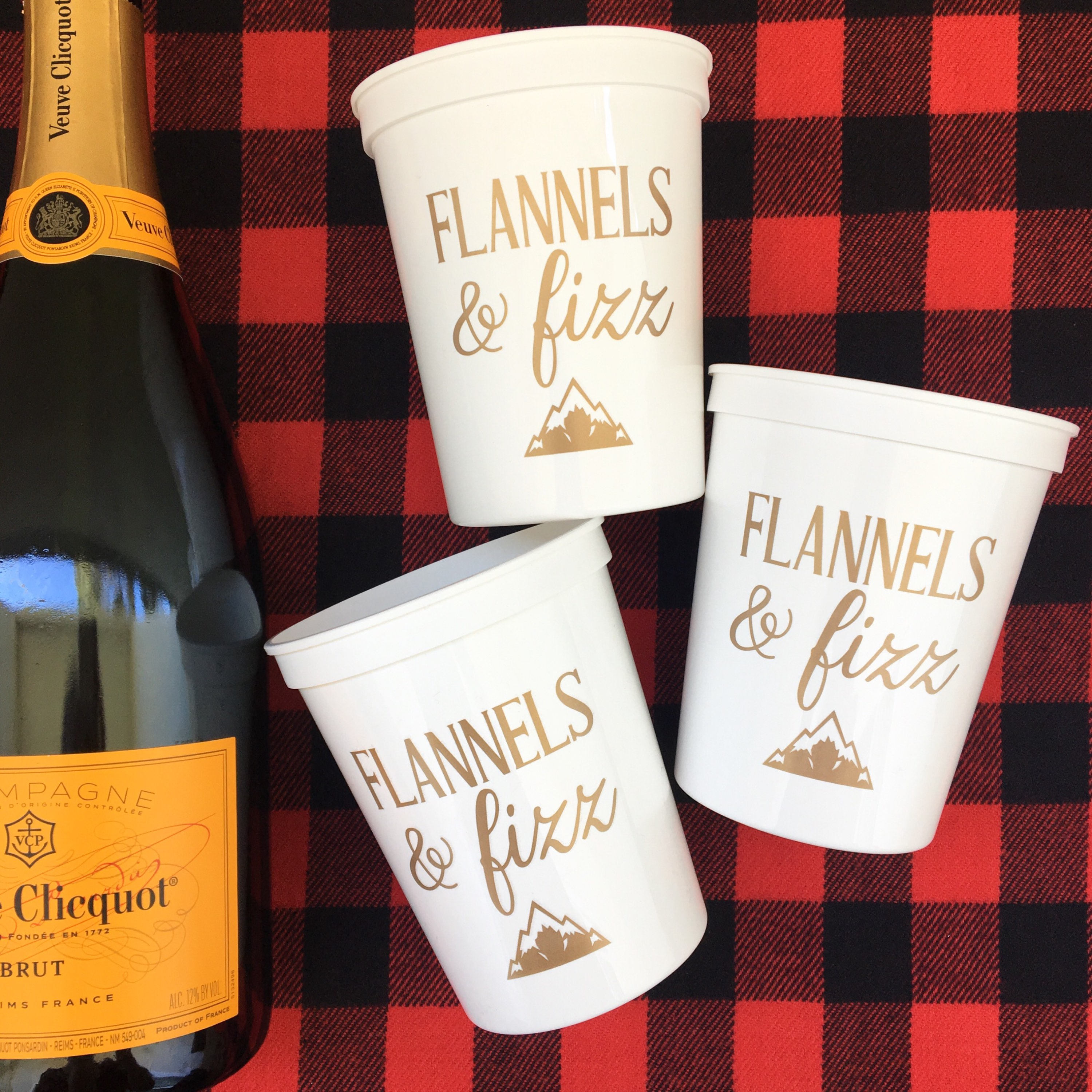 Flannels and Fizz Cups Weekend in the Woods Bachelorette