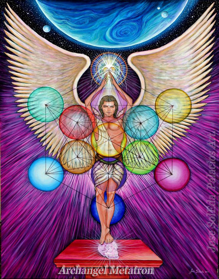 Arcángel Metatrón 16 x 20 impresión sobre lienzo de jose