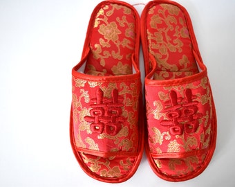Vintage Red Slippers Vintage Red Chinese Slippers Vintage