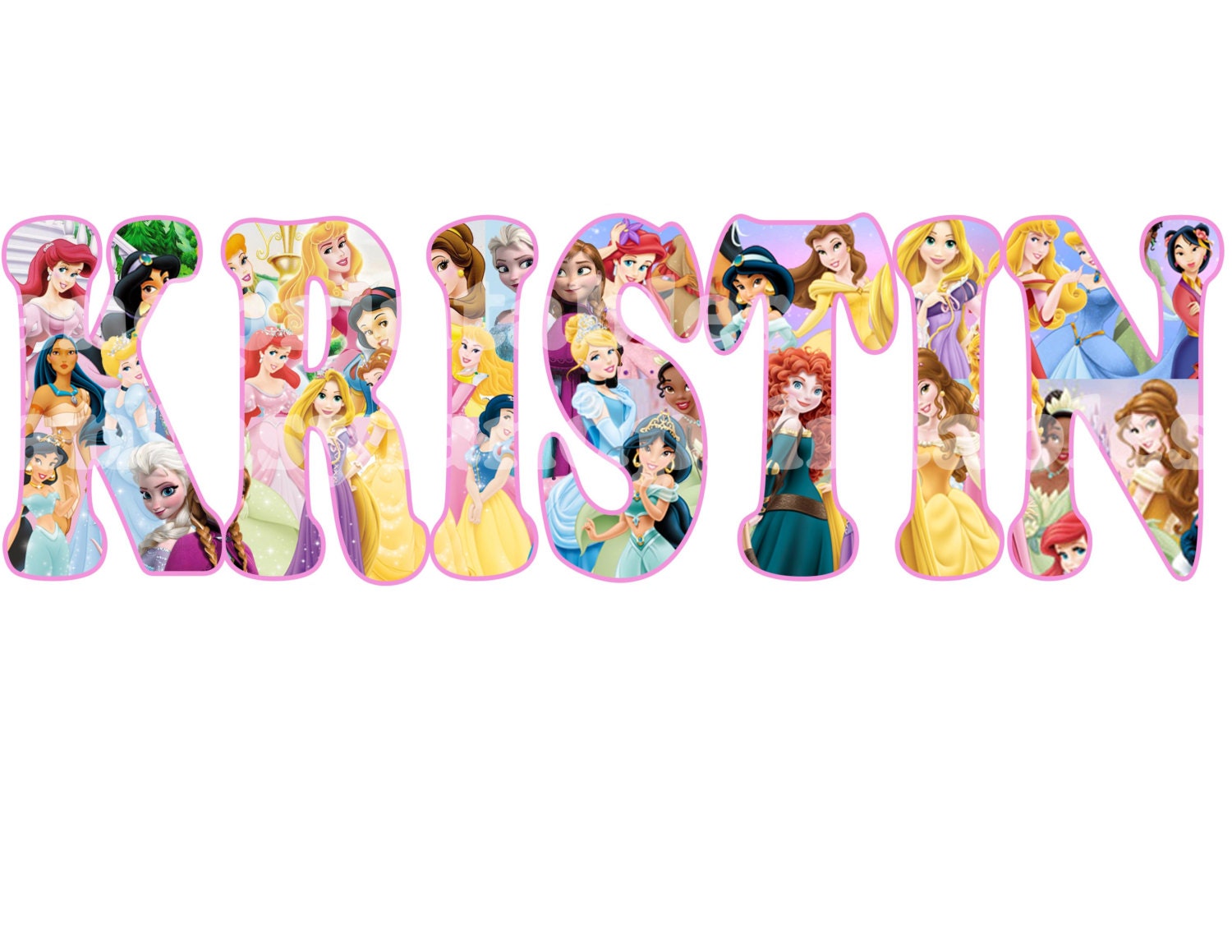 Princess Name Fill Customized Your Name Personalized Iron On