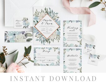 Dusty blue wedding | Etsy