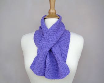 Pull Through Scarf Knitting Pattern Easy Ascot Neck Warmer