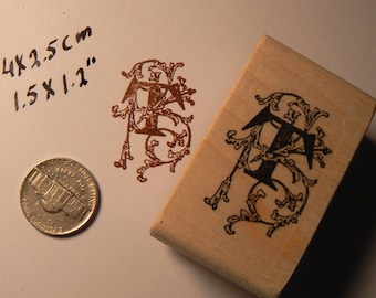 Monogram L Decorative Rubber Stamp WM
