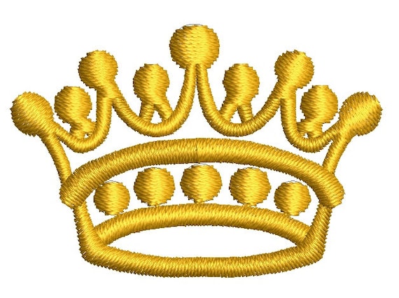 petite crown embroidery design 4 sizes instantly