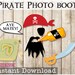 Pirate Photo Booth Props Pirate Party Pirate Birthday