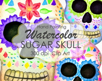Sugar skull clip art | Etsy