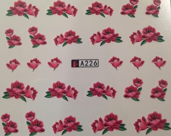 Pink roses decals | Etsy