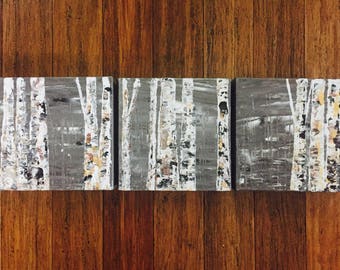 Birch tree art | Etsy